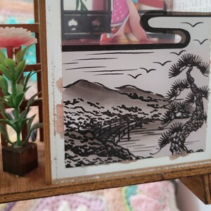 Vintage MCM Japanese Geisha Diorama Table Lamp Light Kitsch FREE ...