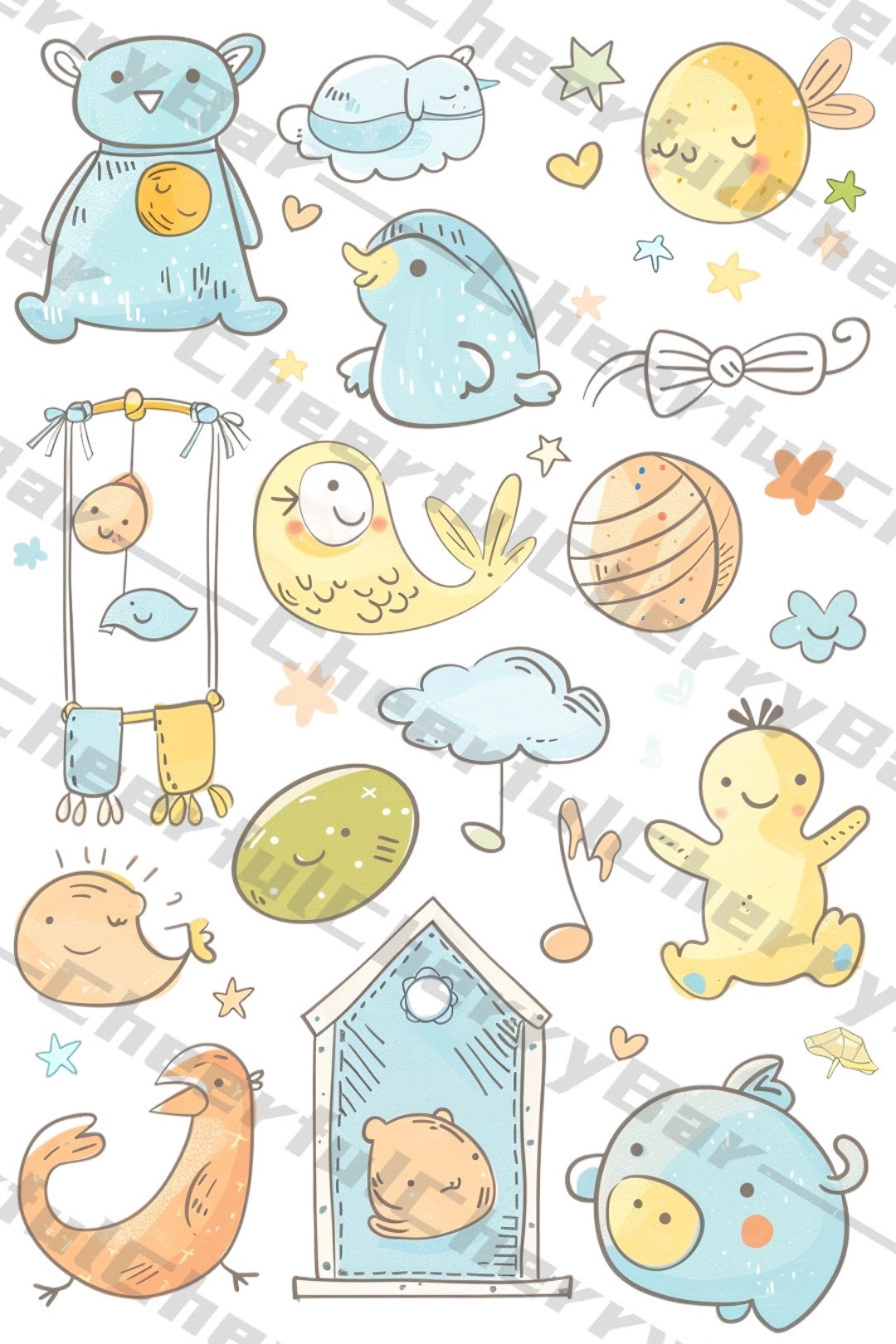 100 Baby Animals Pattern Png Vector Illustration With Africa Animals ...
