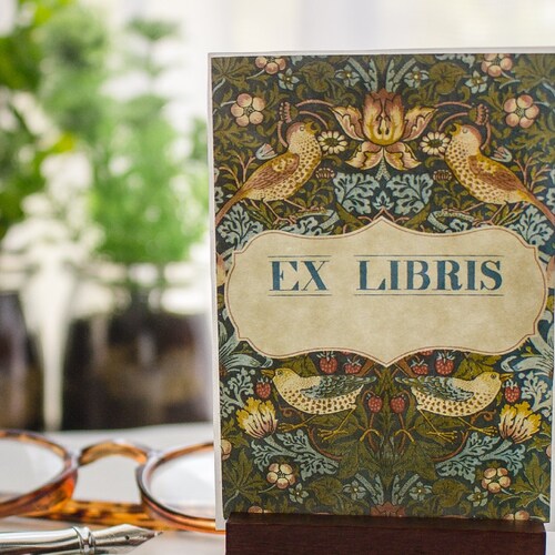 Birds and Berries Bookplate Stickers Personalized Book Plate - Etsy