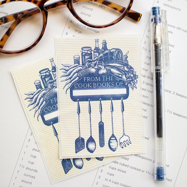 Cookbook Stickers - Etsy