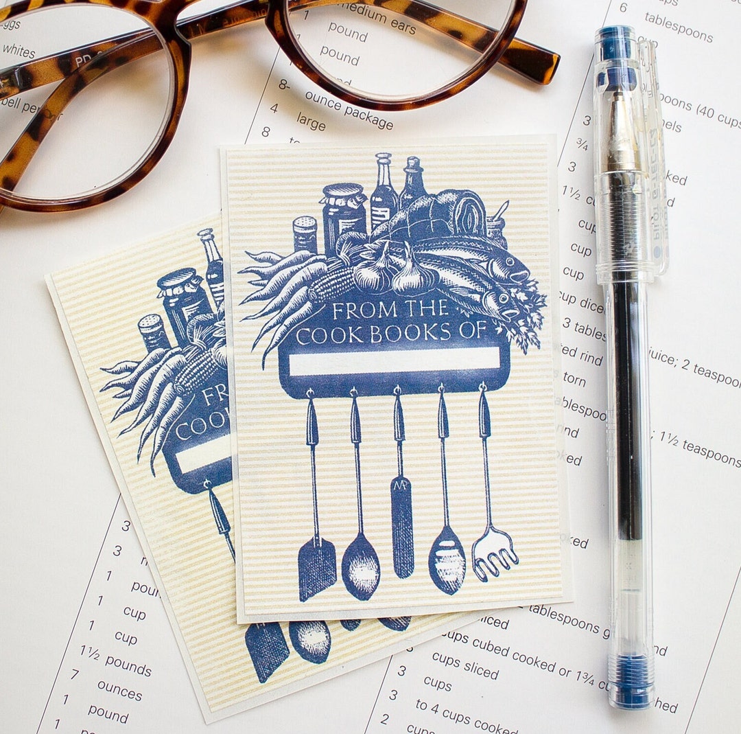 Cookbook Bookplates - Custom Book Plates - Farmers Market Bookplate ...