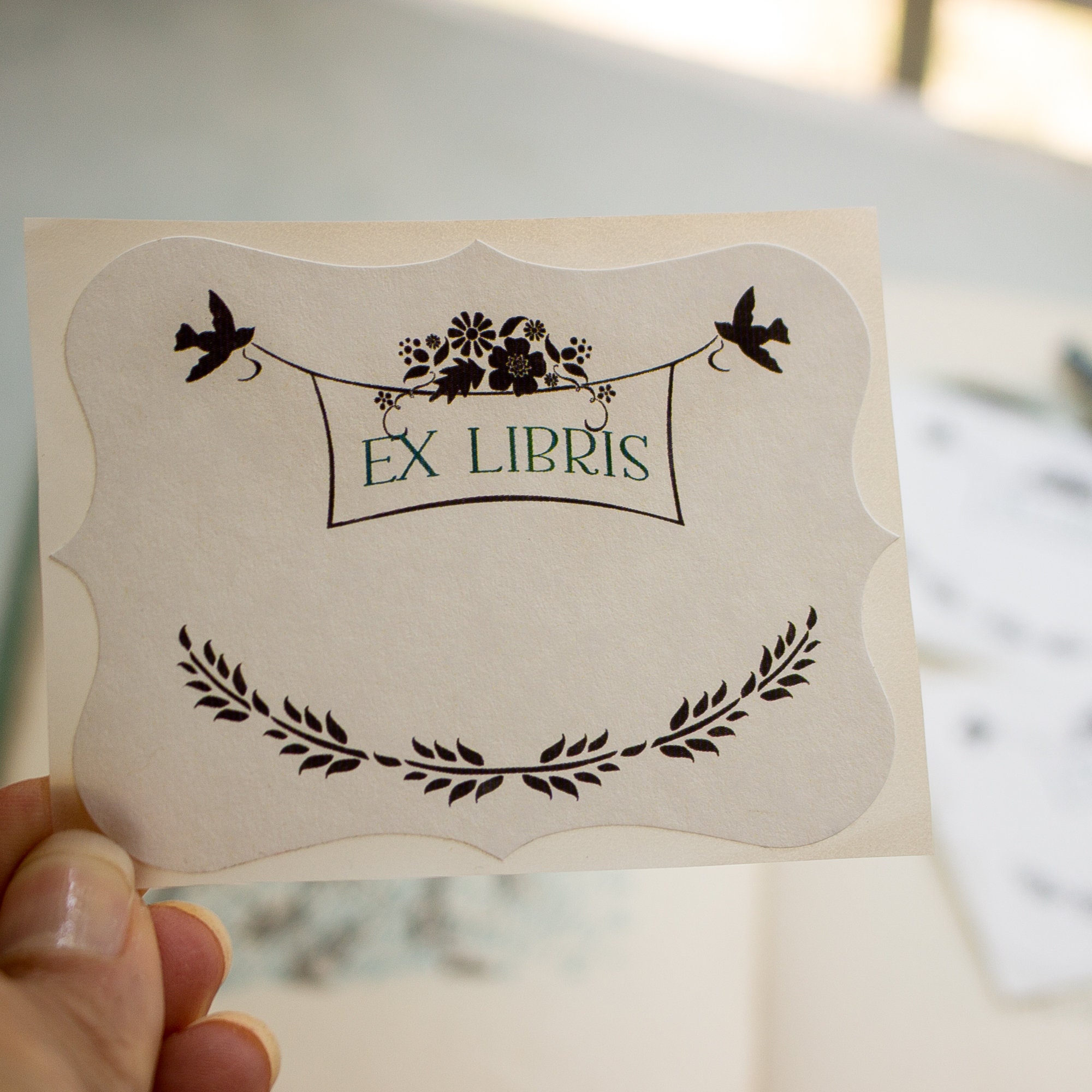 Bird bookplates personalized book plates Ex Libris | Etsy