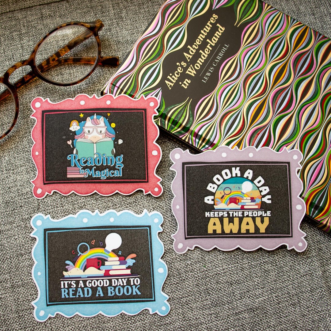 Bookish Sticker Bundle, Reading Gifts for Kids, Teachers, Vinyl Decals ...