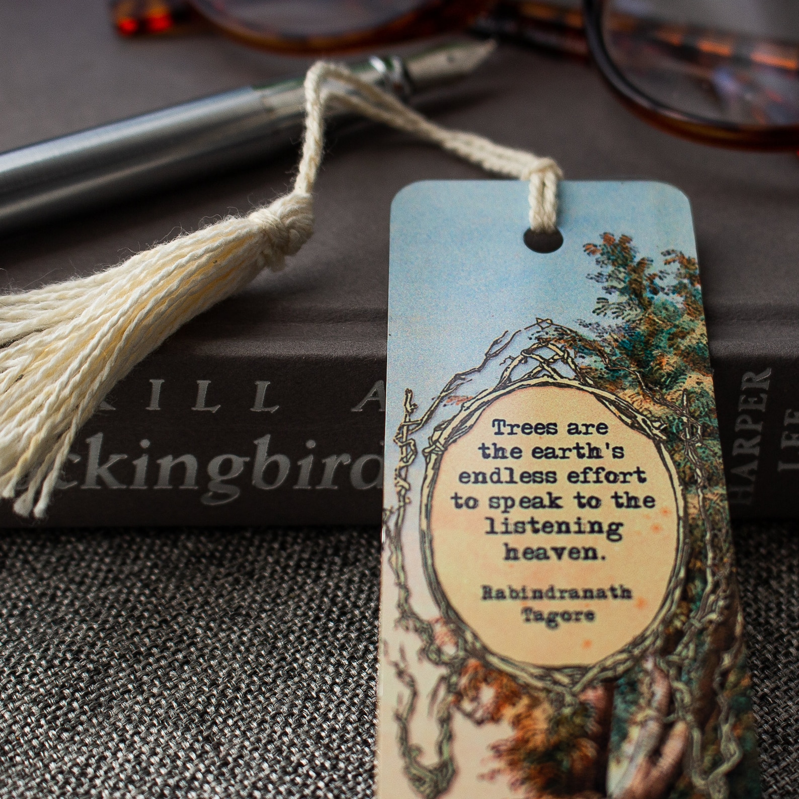 Woodland Literary Quote Bookmark Set: Handmade Metal Book Marks - Etsy