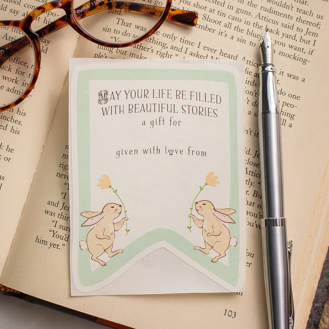 Bunny Bookplate Sticker Set – Personalized Baby Shower Gift - Etsy