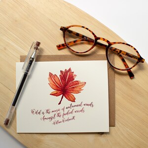 Thanksgiving Card - Fall Foliage Note Cards - Autumn Greeting Card Set ...