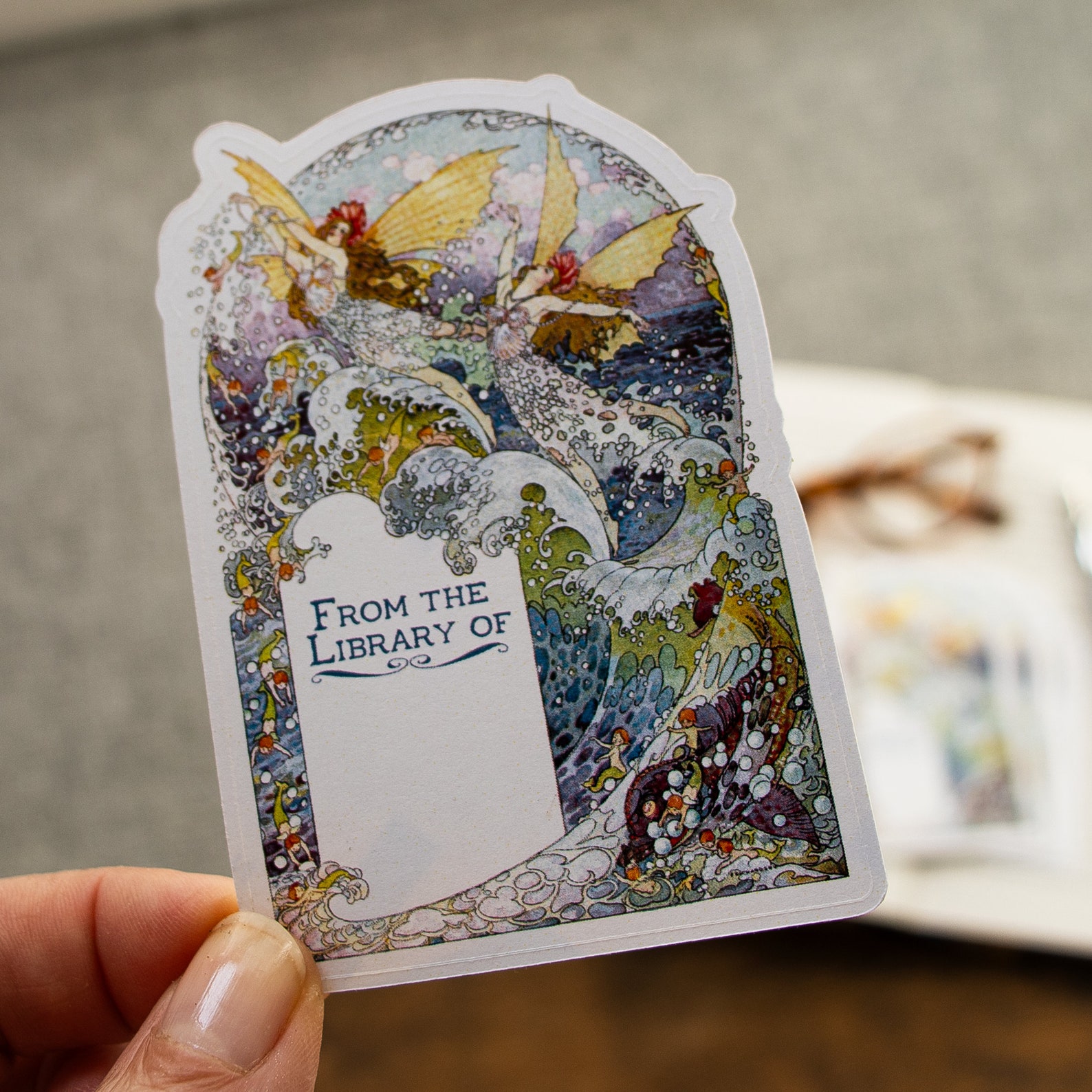 Mermaids and Fairies Bookplate Stickers: Personalized Book Labels - Etsy