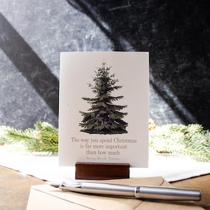 Literary Christmas Card Set: Thoreau Quote, Botanical Pine - Box of 8 ...