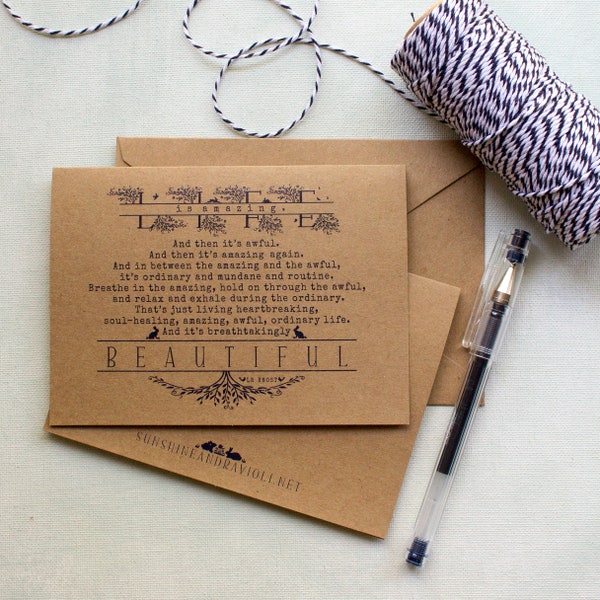 Rustic Greeting Card - Etsy