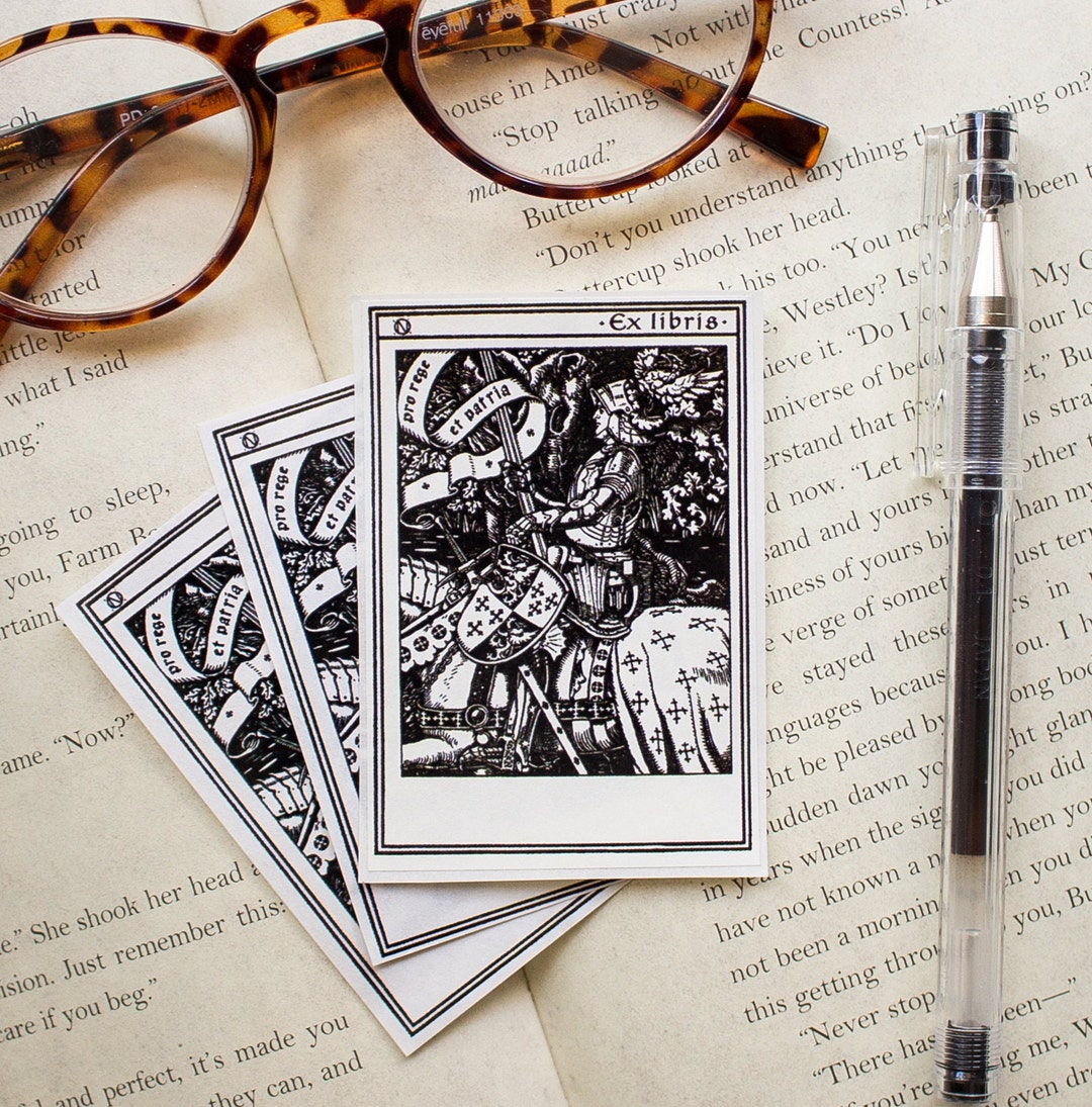 Personalized Knight Bookplate Stickers: Medieval Book Labels - Etsy