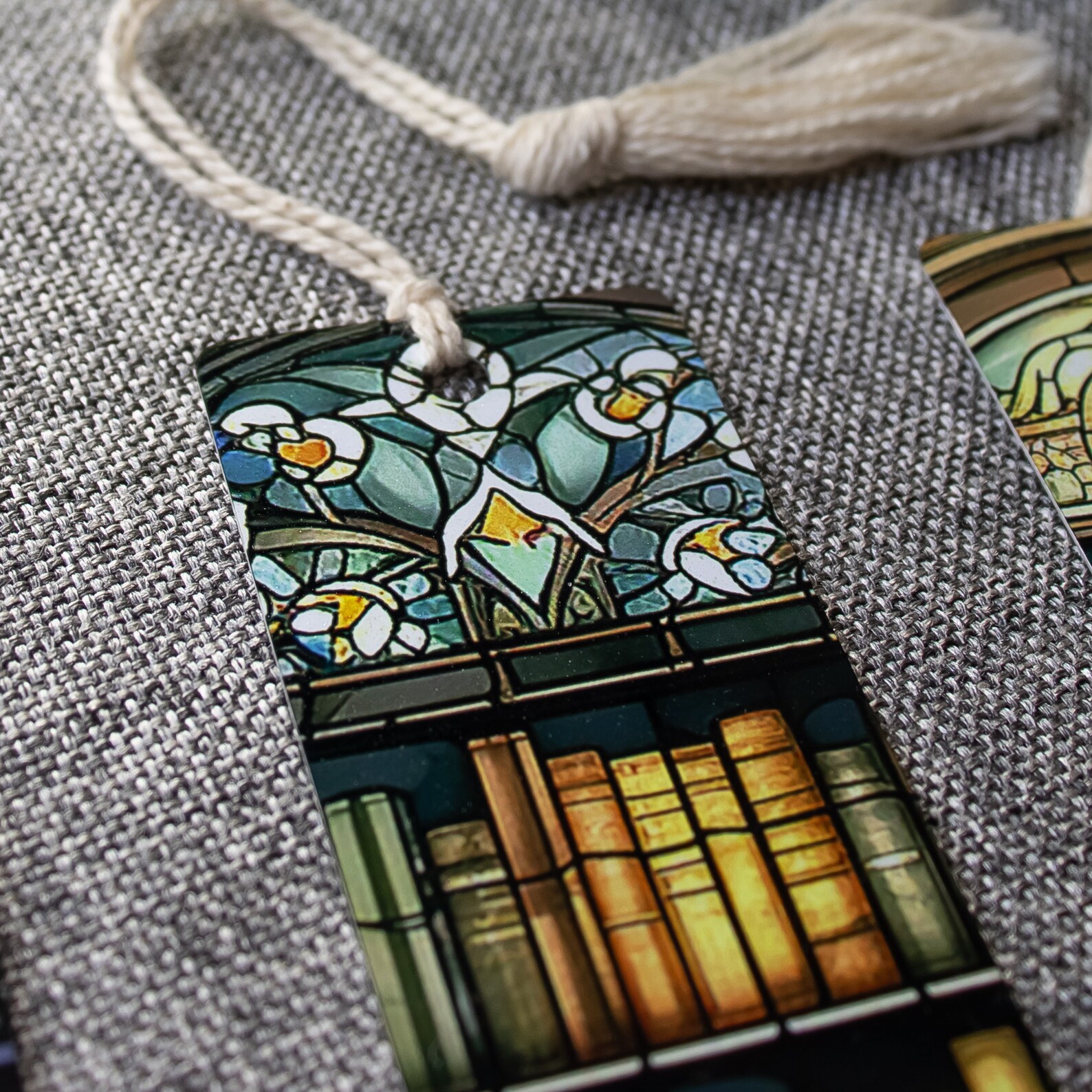 Stained Glass Library Metal Bookmark Set: Book Club Gift - Etsy