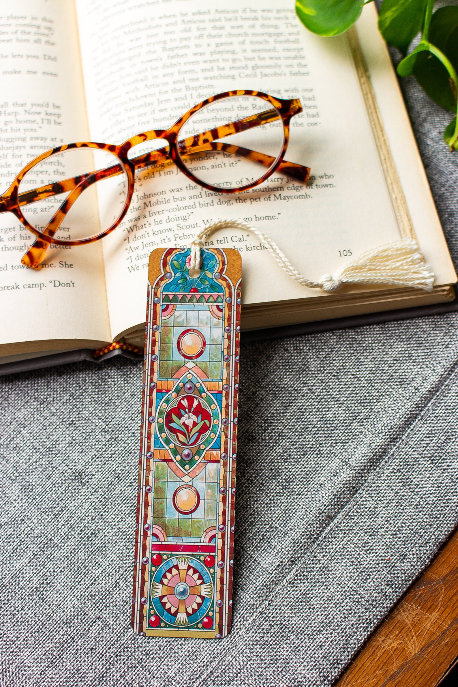 Stained Glass Bookmark Set Metal Bookmark Bookish Gift - Etsy