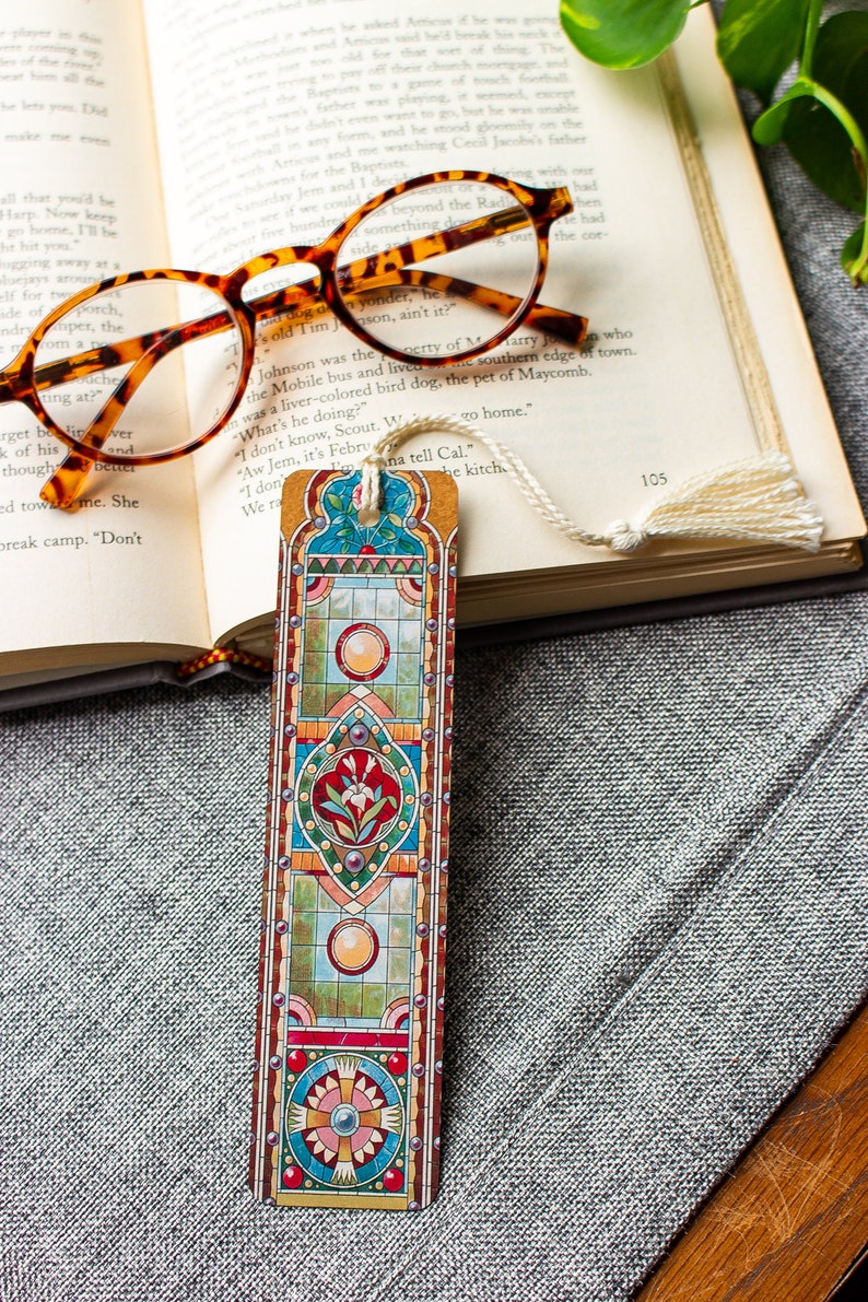 Stained Glass Bookmark Set Metal Bookmark Bookish Gift - Etsy