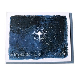 Celestial Christmas Card: Galaxy Holiday Greeting - Etsy