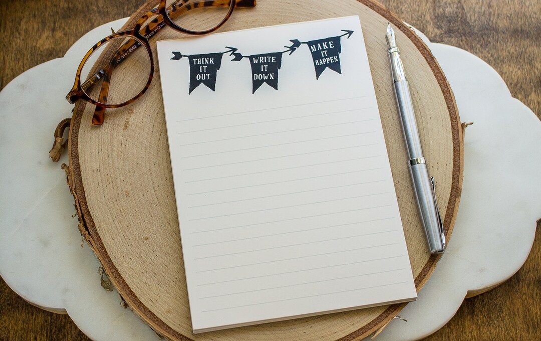 Personalized to Do List Note Pad Think It Out Write It Down Notepad ...