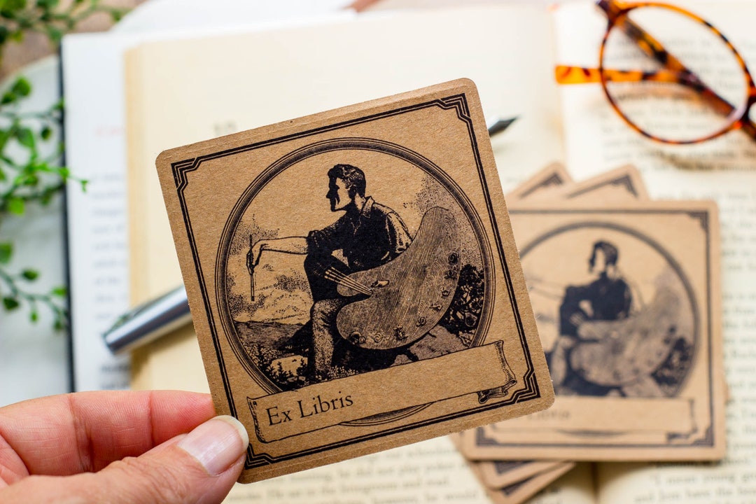 Personalized Book Plate Stickers - Artist Bookplate Set - Ex Libris ...