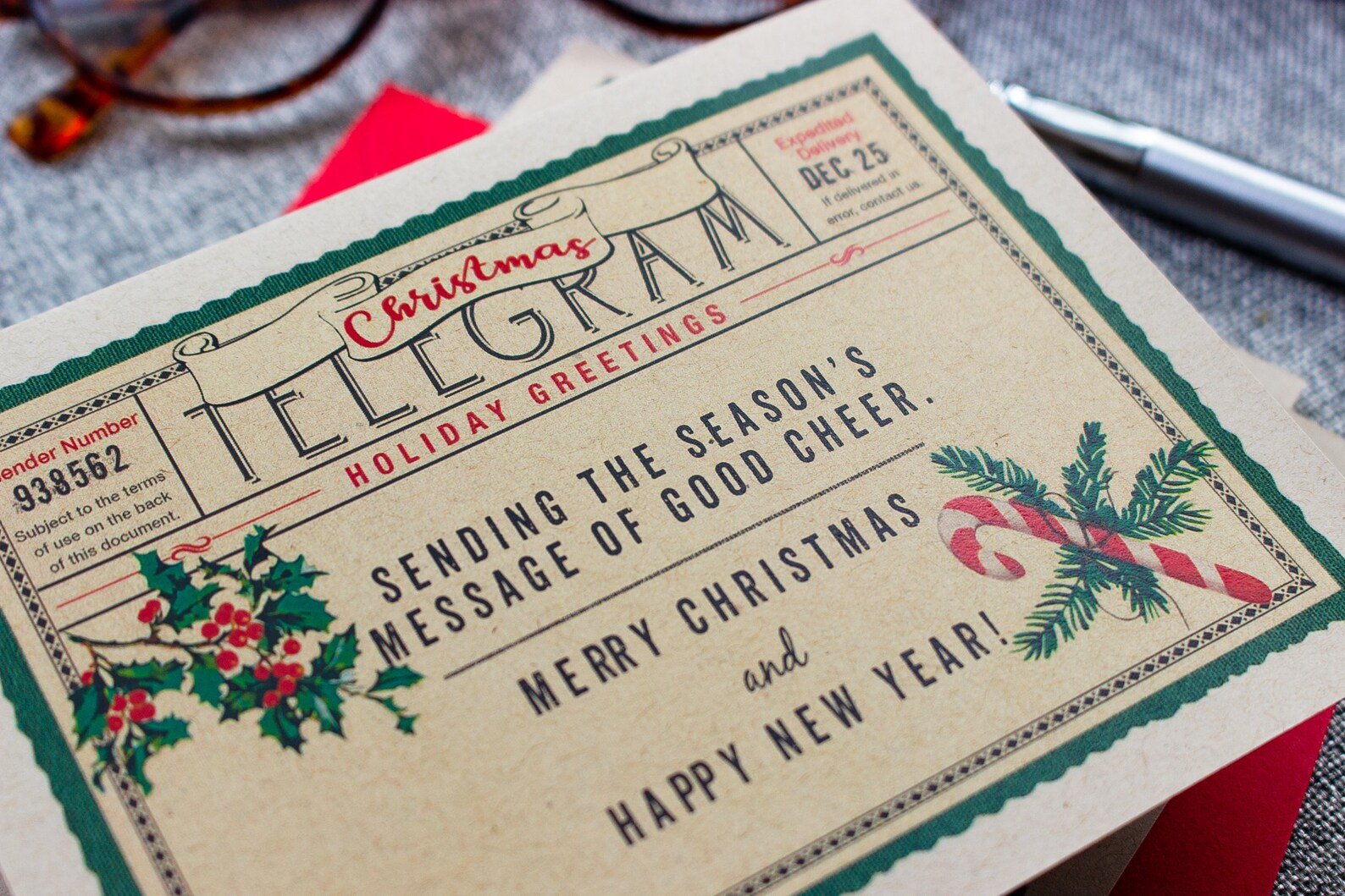 Christmas Telegram Greeting Cards Boxed Set Nostalgic Candy - Etsy