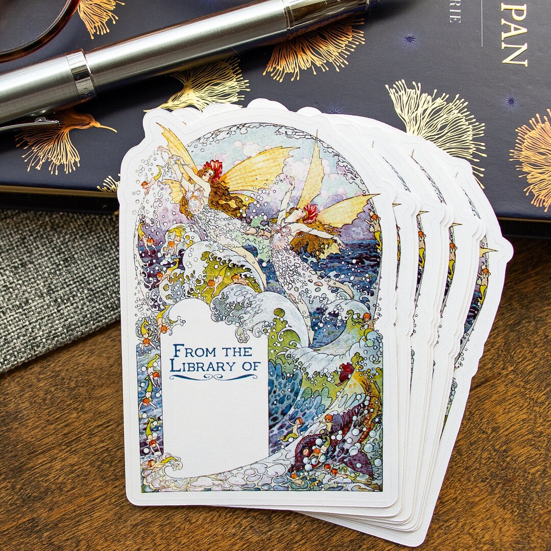 Mermaids and Fairies Personalized Book Plate Set - Customized Bookish ...