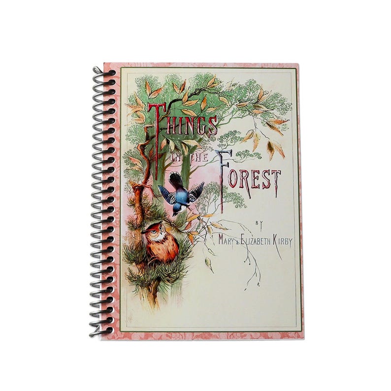 Vintage Owl Book Cover Spiral Notebook: Woodland Journal - Etsy