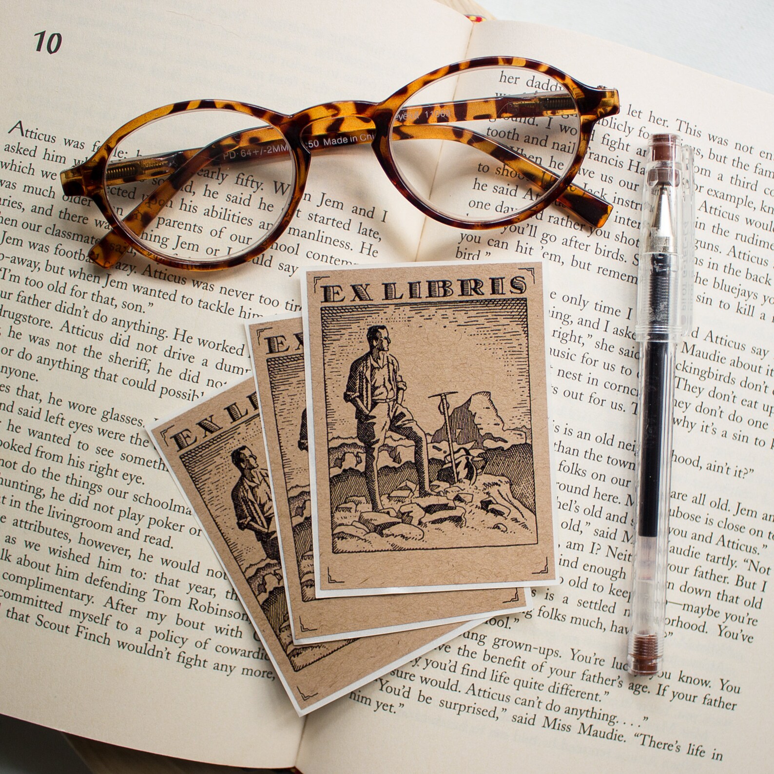 Personalized Mountain Man Bookplate Stickers: Ex Libris Gift Set - Etsy