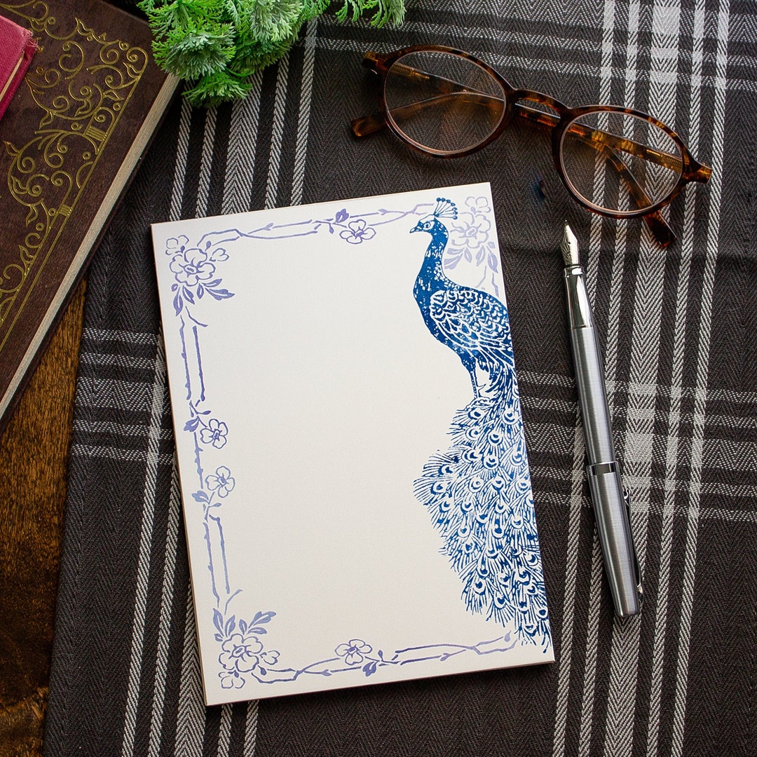 Personalized Notepad - Art Deco Peacock to Do List - Teacher Notepad ...