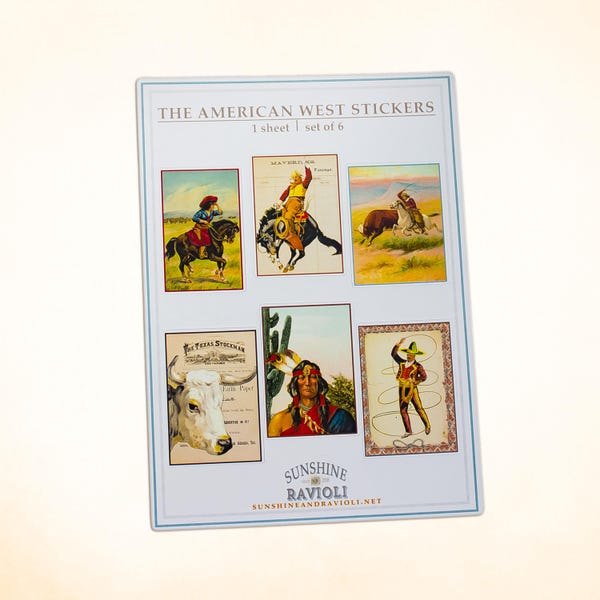 Cowboy Western Stickers - Etsy