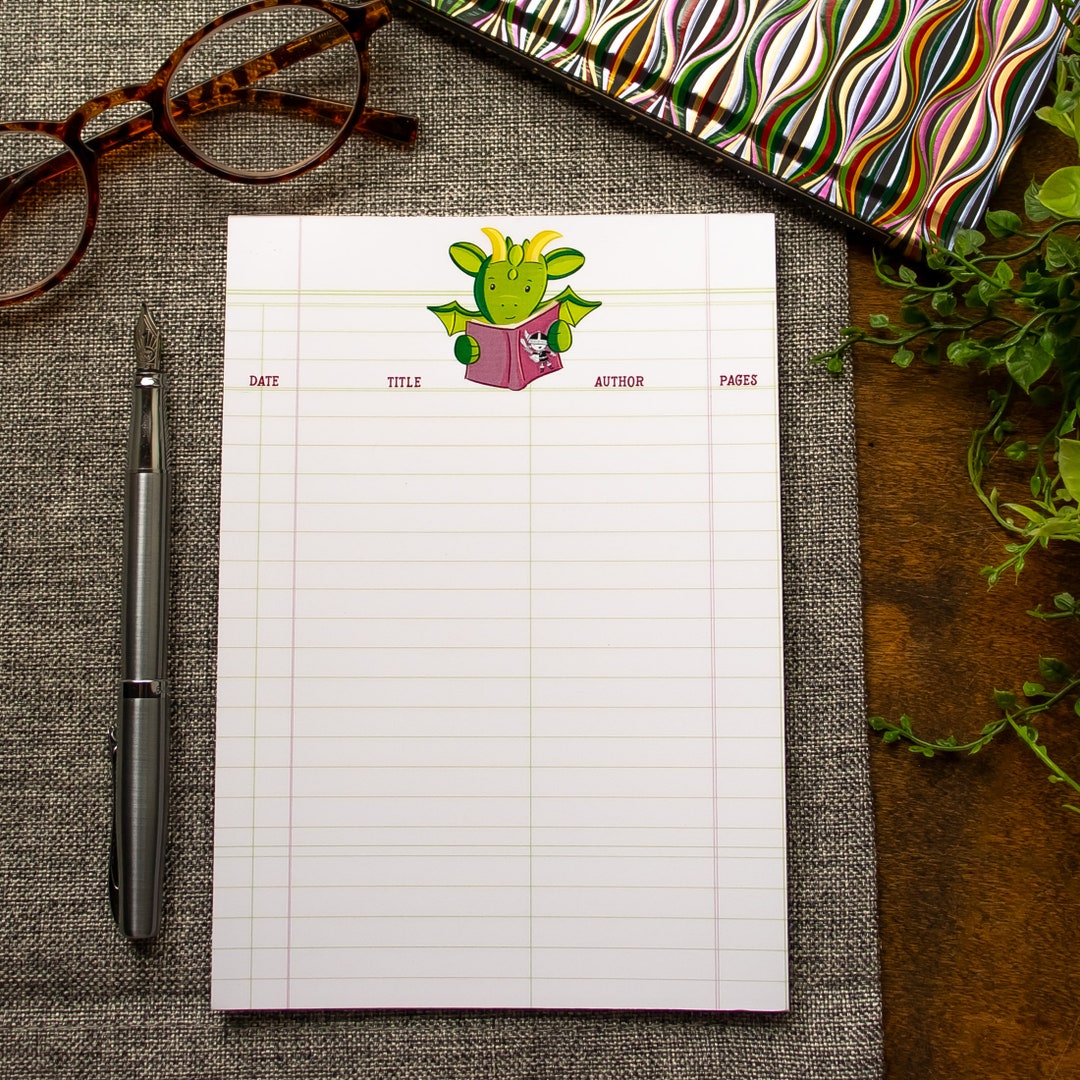 Reading Log Notepad for Kids, Book Dragon Summer Reading Tracker ...