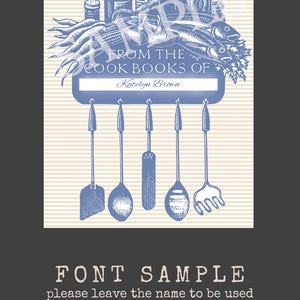 Cookbook Bookplates - Custom Book Plates - Farmers Market Bookplate ...