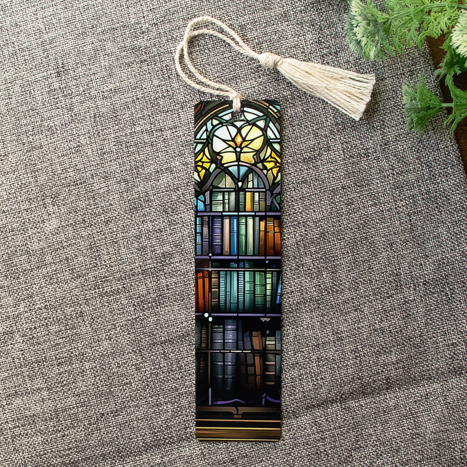Stained Glass Library Metal Bookmark Set: Book Club Gift - Etsy