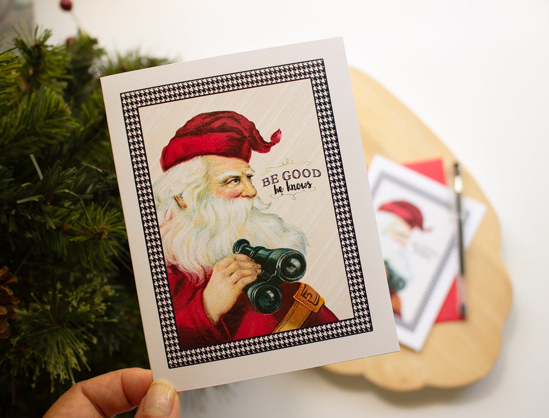 Santa Claus Christmas Card Set Funny Christmas Cards Holiday Humor ...