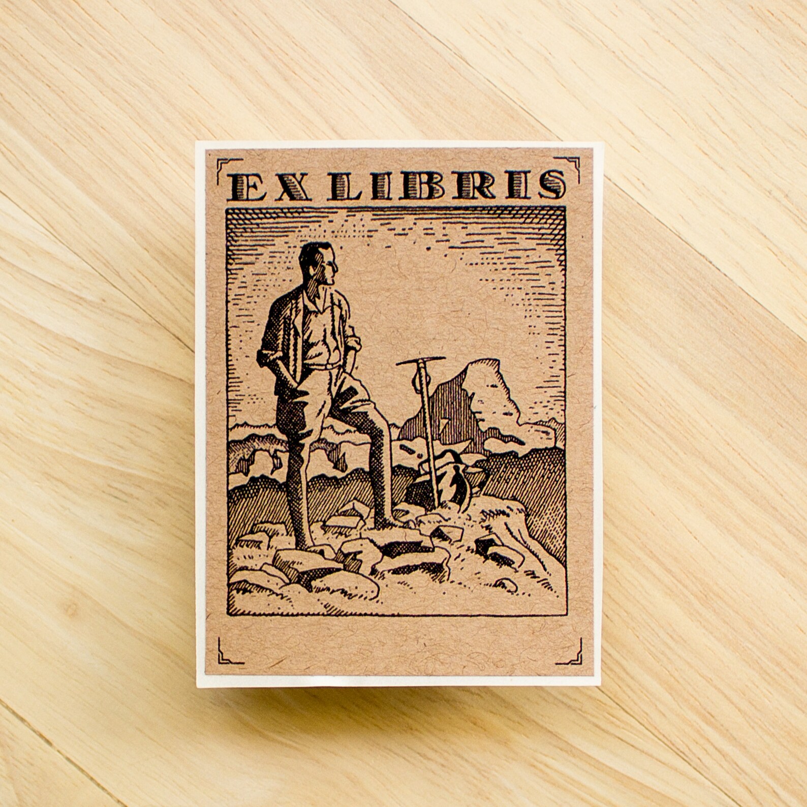 Personalized Mountain Man Bookplate Stickers: Ex Libris Gift Set - Etsy