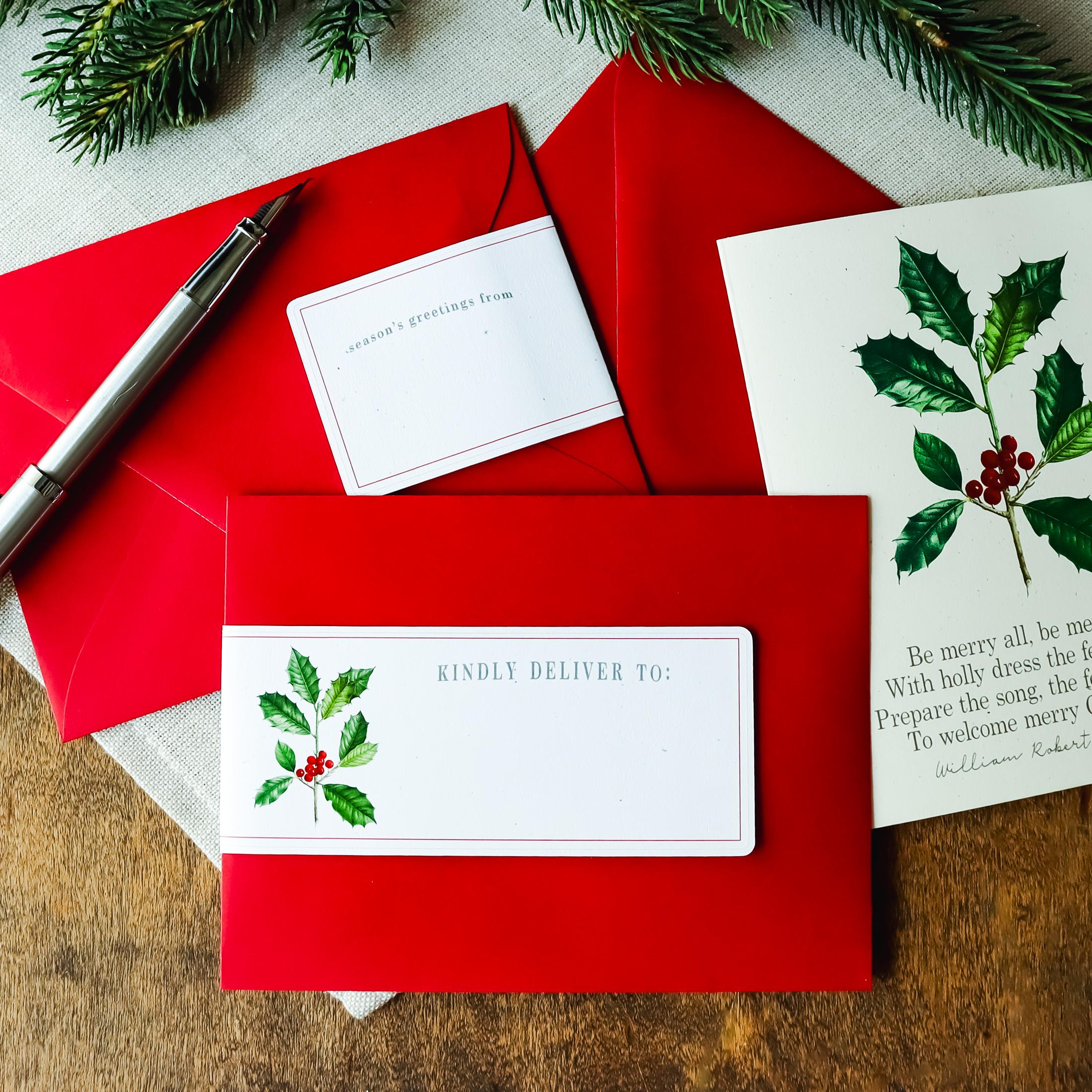 Literary Christmas Card Set: Vintage Holly, William Robert Spencer ...
