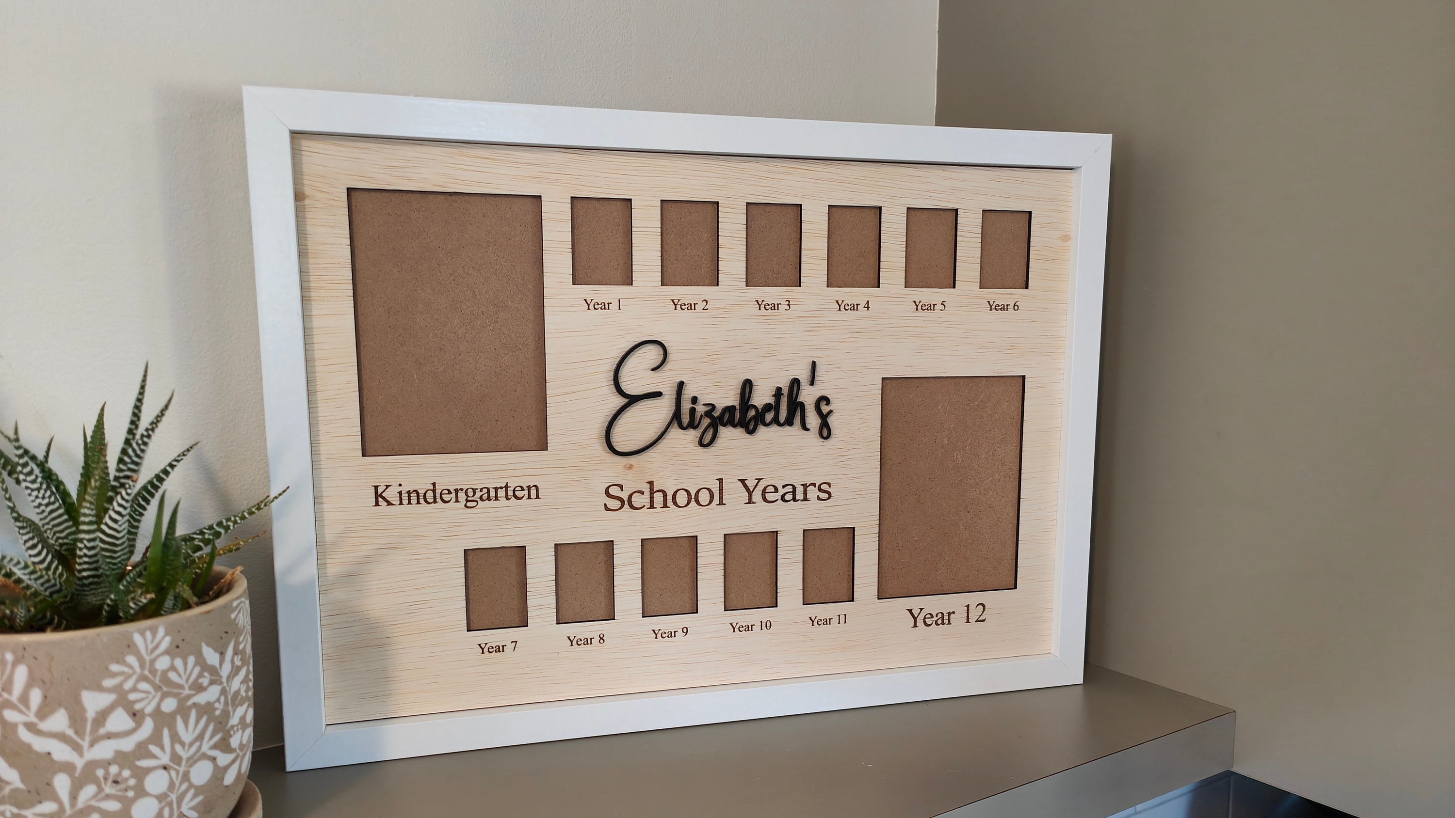 Custom School Photo Frame Custom School Years Photos Insert Gift School ...