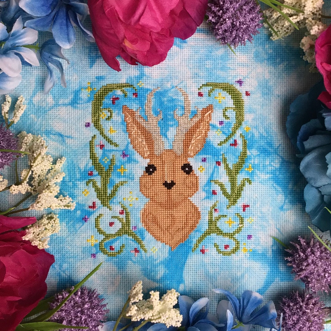 Finley Cross Stitch Pattern PDF Instant Download Jackalope - Etsy