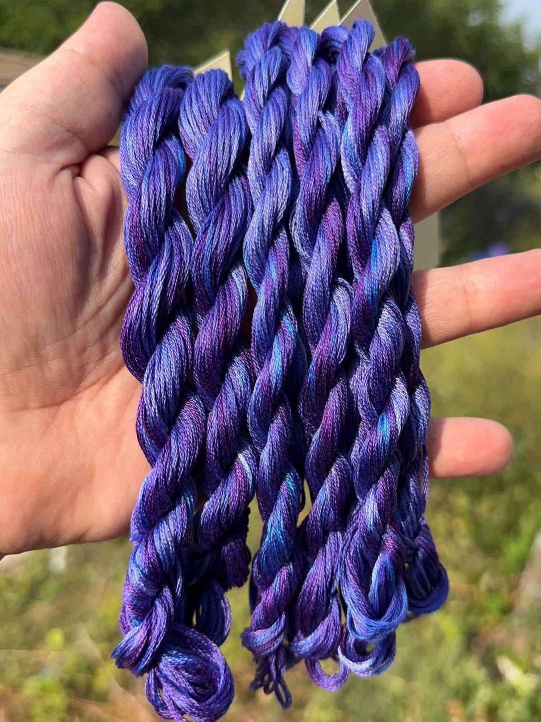 Bluebell | 6 Strand DMC Cotton Floss | Hand Dyed Floss - Etsy