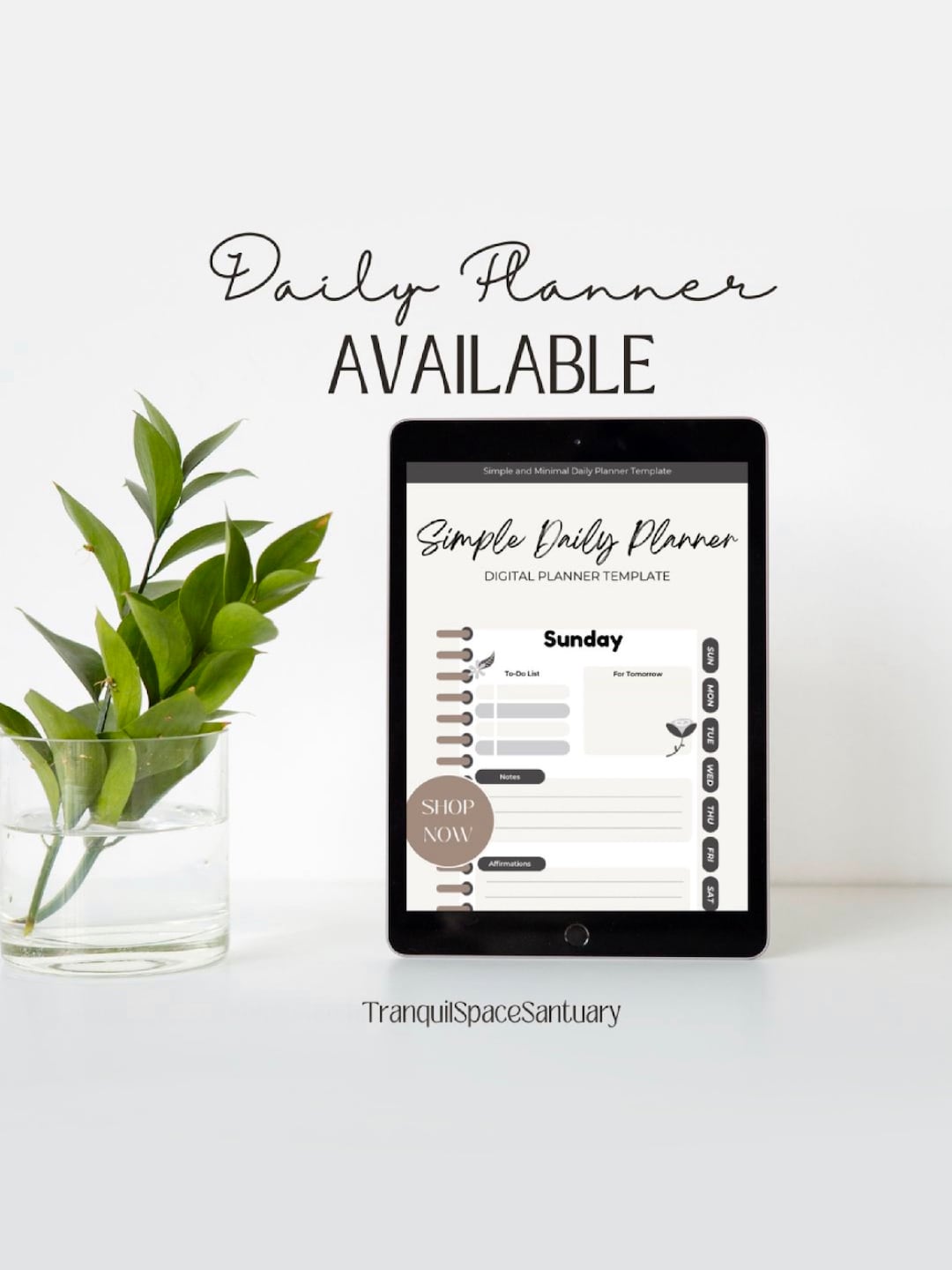 Minimalist Daily Schedule Template Printable - Clean & Simple Design ...