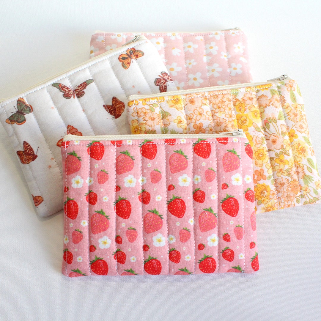 Quilted Coin Purse or Wallet, Zipper Pouch, Change Pouch, Women and ...