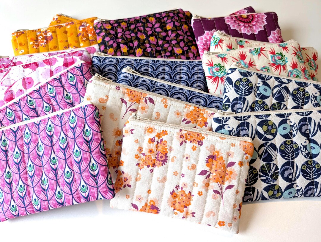 Quilted Coin Purse - Small Zipper Pouch Available in 2 Sizes - Etsy