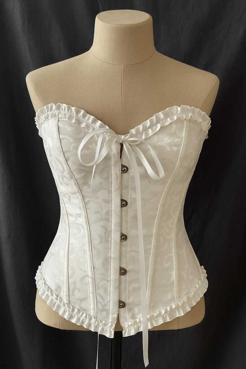 Overbust Corset Black Belt Floral Corsets Victorian Waist Corset Dress ...