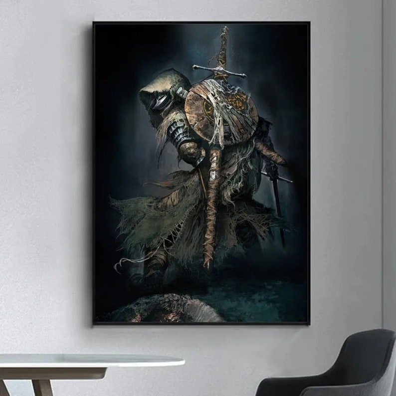 Dark Souls Soul of Cinder Poster Game Art Canvas Print Living Room ...