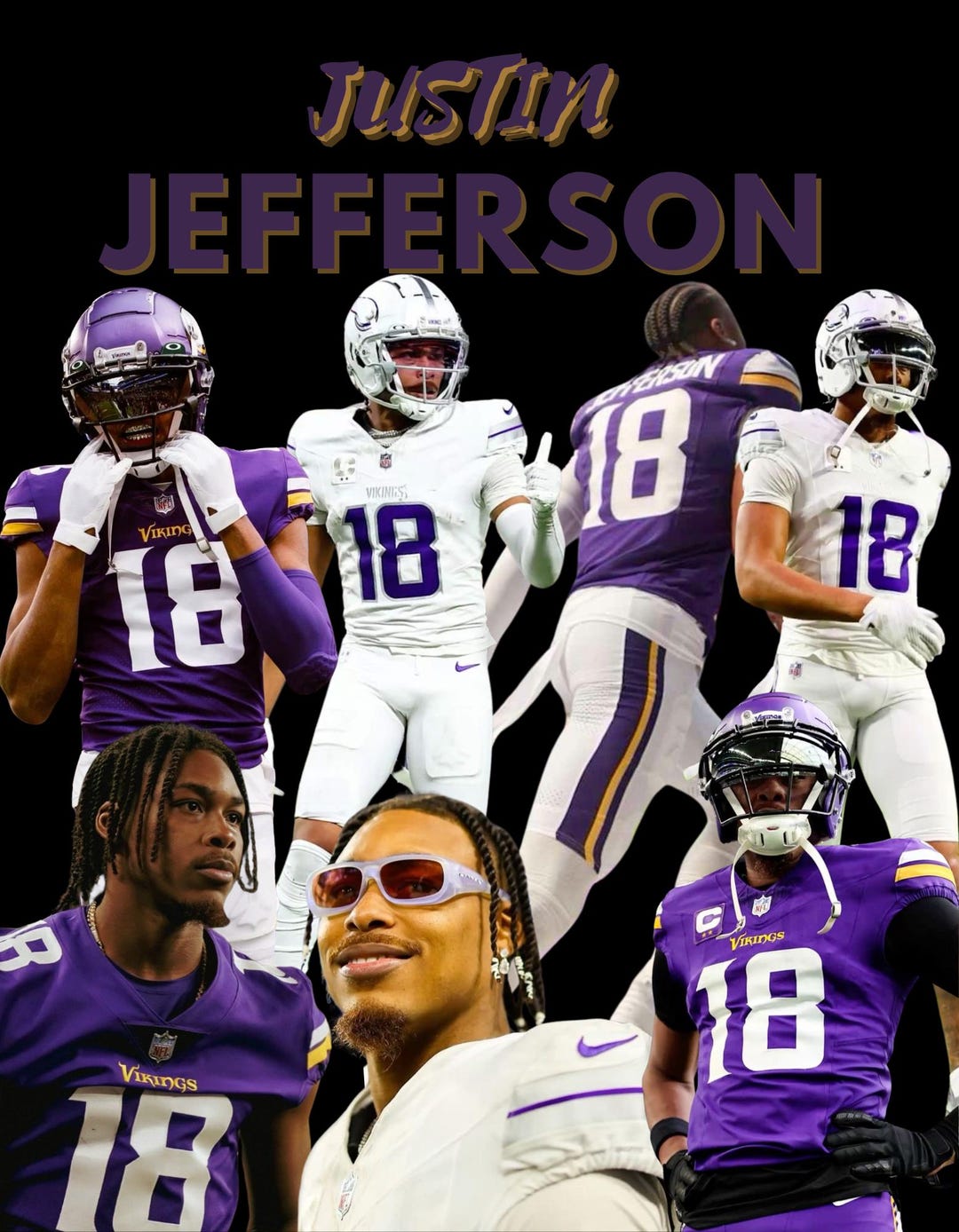 Justin Jefferson PNG, Football T-shirt File, Ready to Print - Etsy
