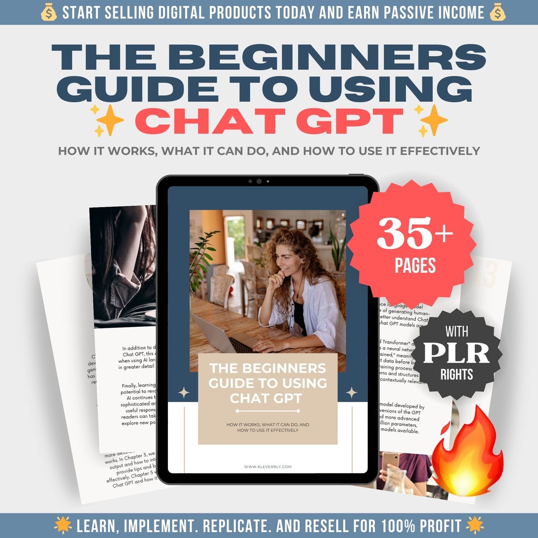 Beginners Guide to Using Chat GPT, PLR Ebook for Small Business ...