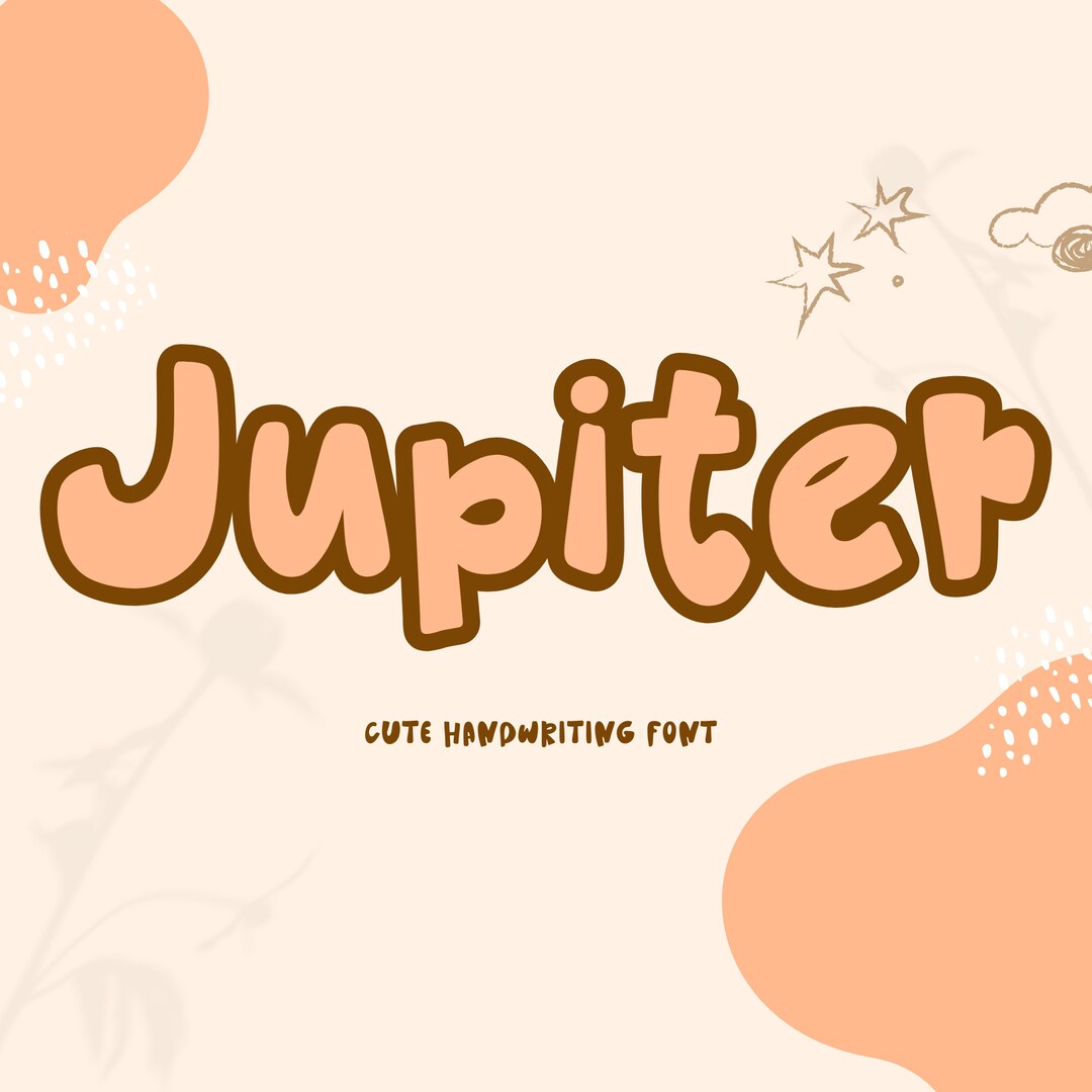Jupiter Handwritten Font Cute Handwriting Digital Planner Font Digital ...