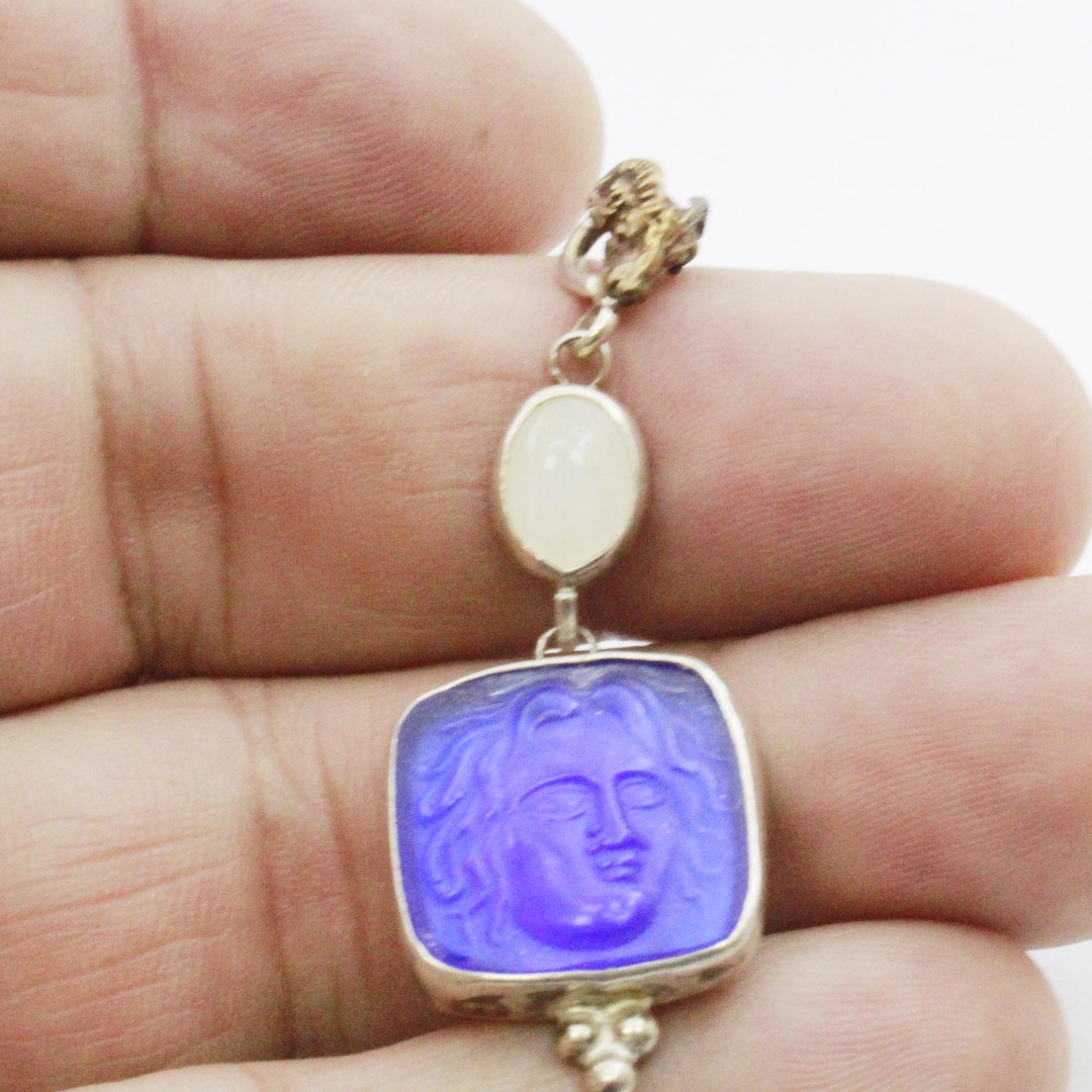 Handmade Intaglio Apollon Necklace: Sterling Silver Pendant With ...