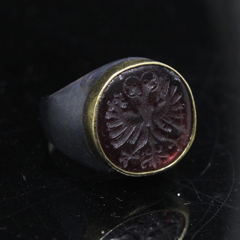 Men Eagle White Gold Ring - Etsy