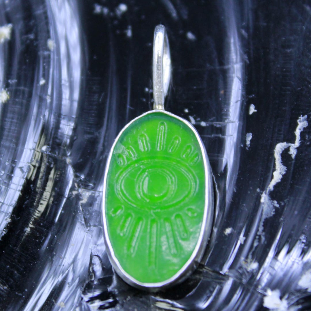 Enamel Eye of Ra Pendant: 24K Gold Over Sterling Silver Amulet - Etsy