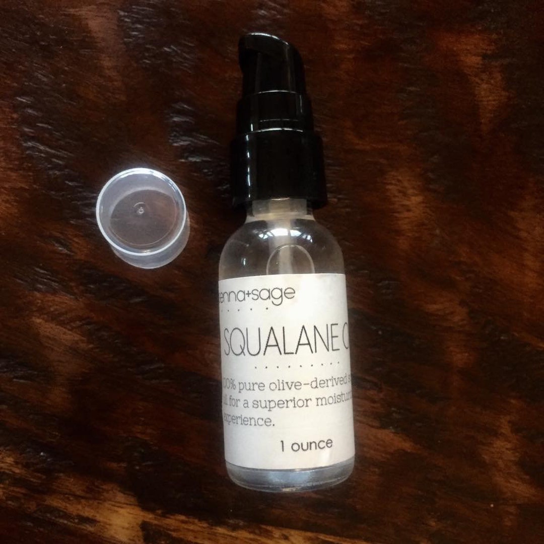 1 Ounce Pure Squalane Oil Glass Bottle Natural Anti-aging Vegan Cruelty ...