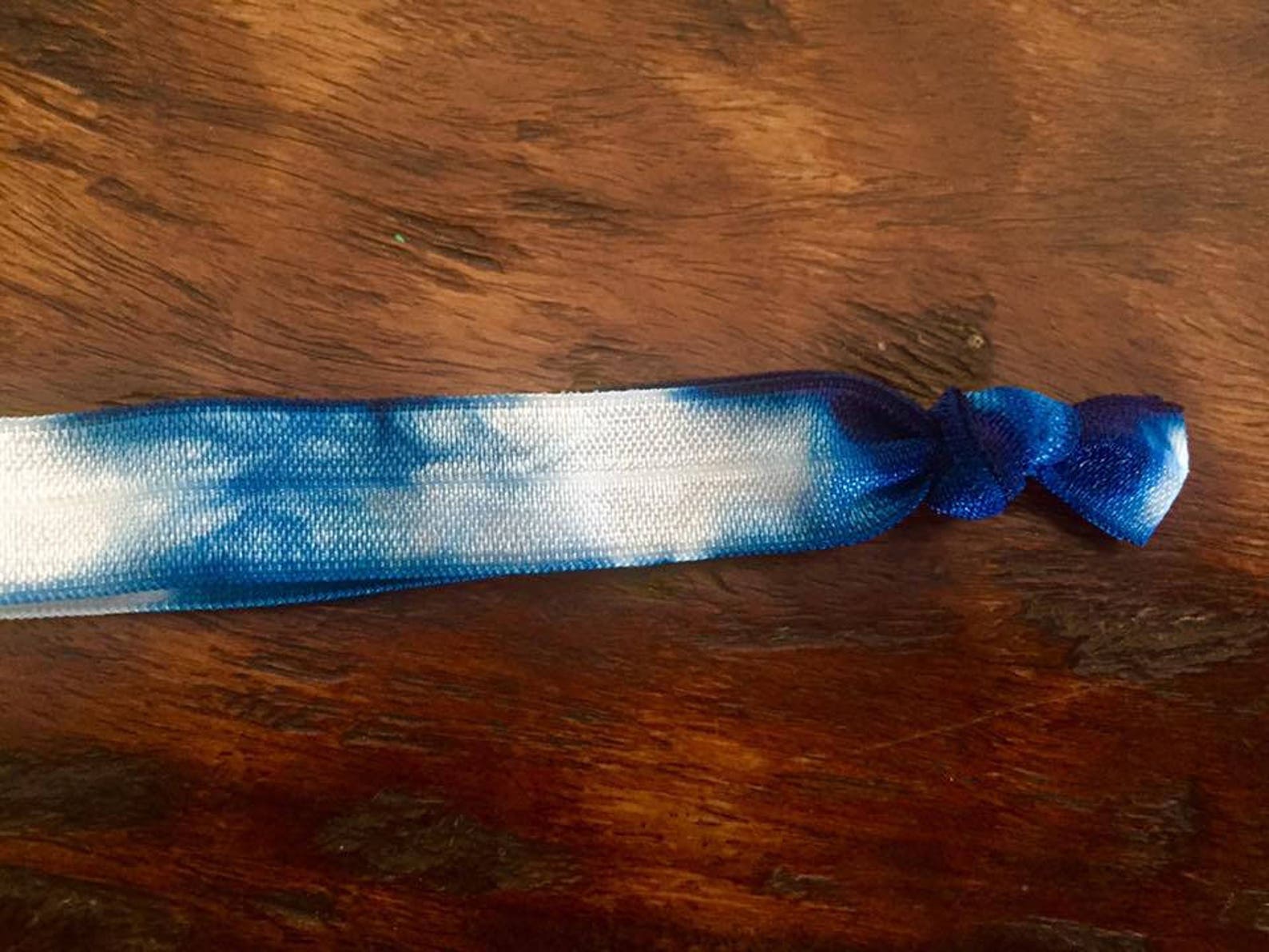 Indigo Tie Dye Hair Holder Set...3 Headbands and 6 Hair | Etsy