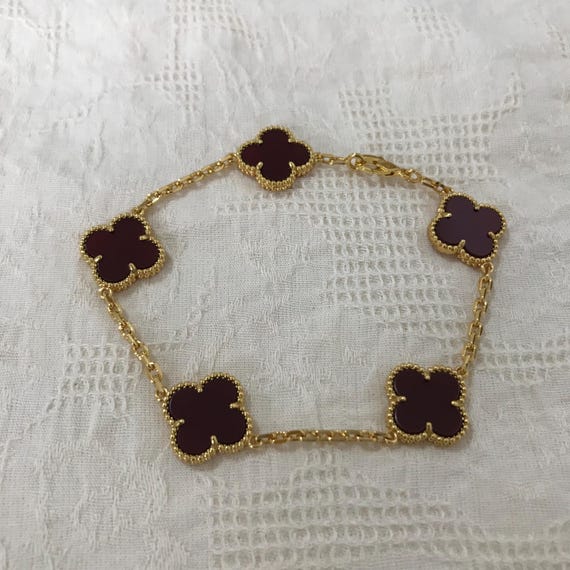 Authentic VCA Alhambra clover bracelet 5 Motif Alha… - Gem