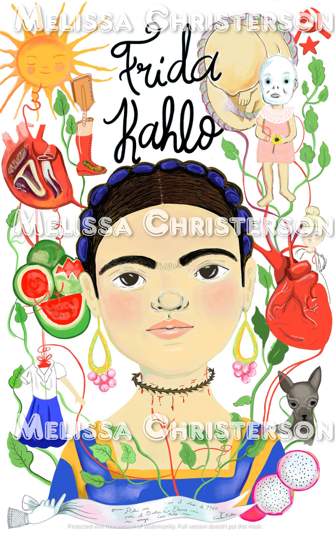 Frida Kahlo Art Print Art Room Poster - Etsy